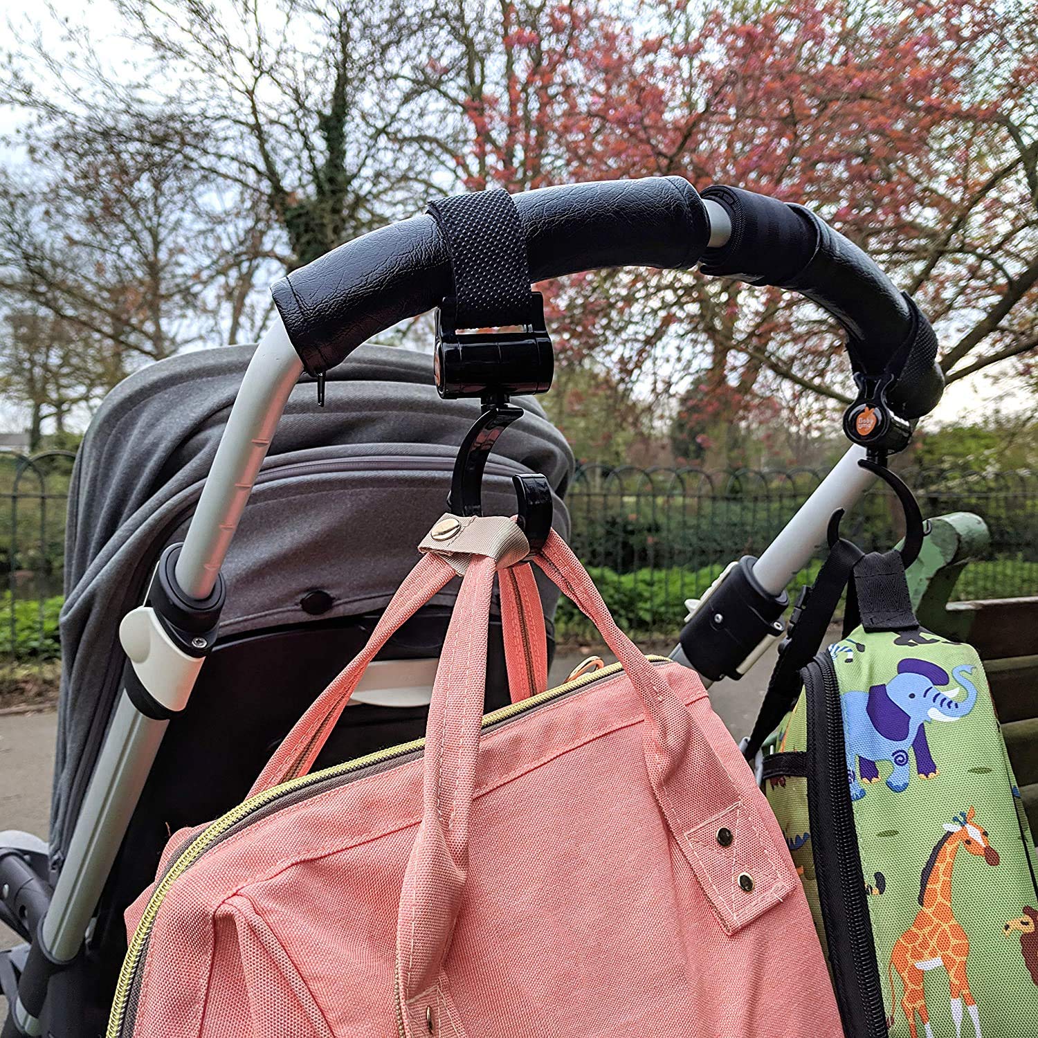 Stroller Hook 2 Pack of Multi Purpose Hooks Hanger for Baby Diaper Bags, Groce ries, Clothing, Purse
