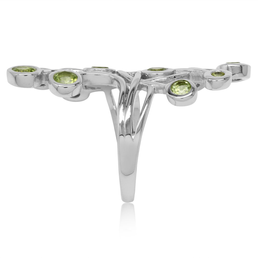 Silvershake 2.26ct. Garnet White Gold Plated 925 Sterling Silver Ribbon Knot Weave Wide Front Crawler Ring Size 9