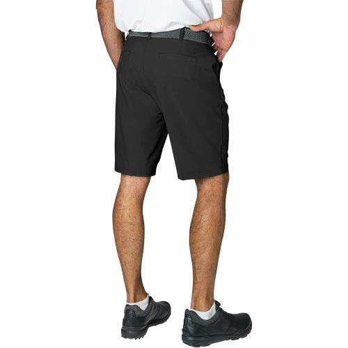 TGW Men's Flat Front Stretch Waist Performance 11.25In Golf Shorts Black 35
