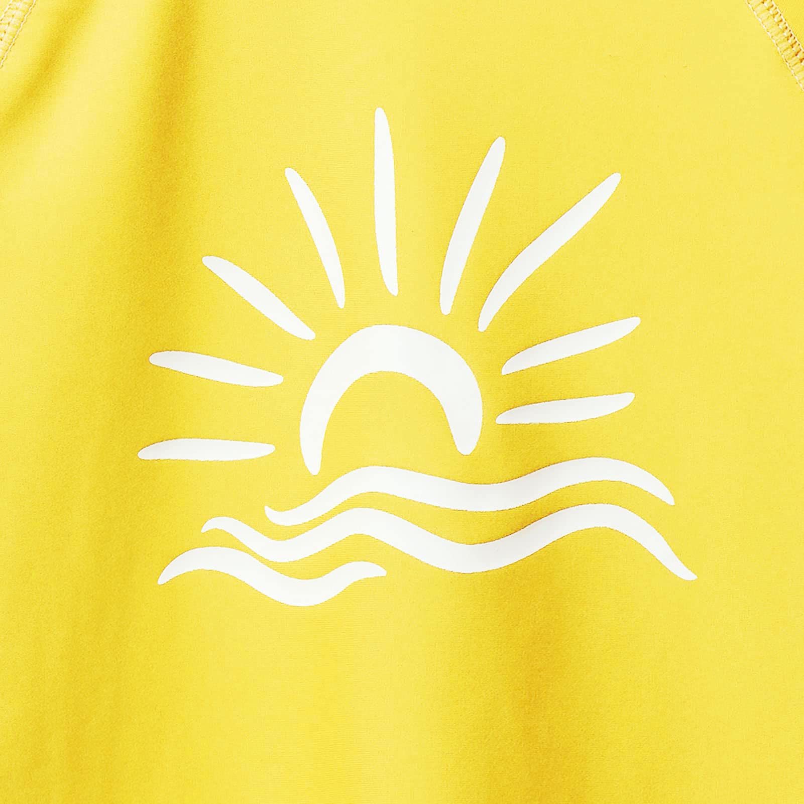 TFJH E Girls Swim Shirt Long Sleeve Rash Guard Suit UV 50+ Sunsuits Swimwear Swim Top Yellow 8A