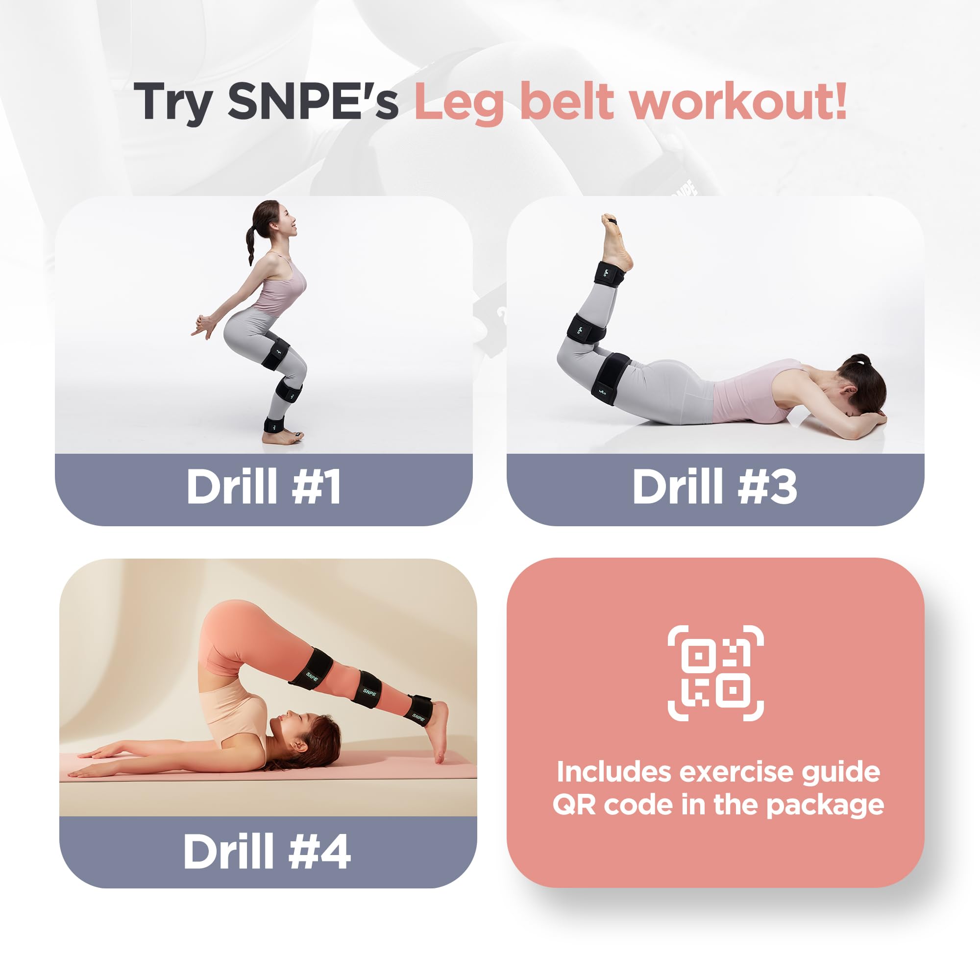 SNPE Leg Belts (L) Posture Corrector for Bowed Legs and Body for Women and Men. Pain Relief for Knees, Legs, Lower Back