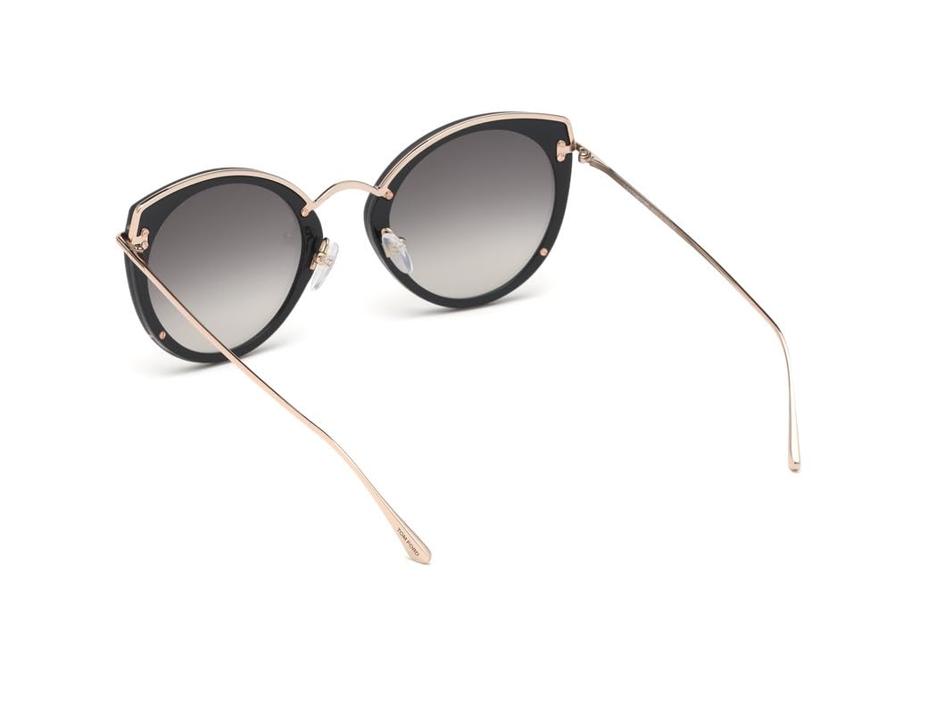 Tom Ford JESS FT 0683 01B Black & Gold Gradient Grey Sunglasses Size 63