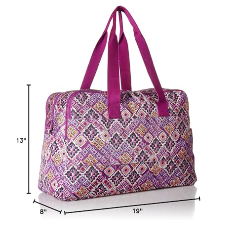 Vera Bradley Women's Lighten Up Weekender Travel Bag, Dream Diamonds, One Size
