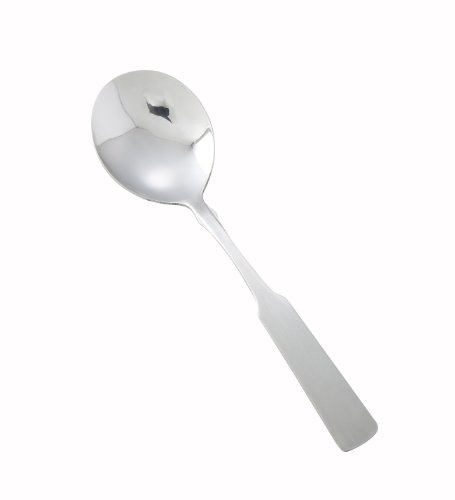 Winco 12-Piece Houston Bouillon Spoon Set, 18-0 Stainless Steel,Silver