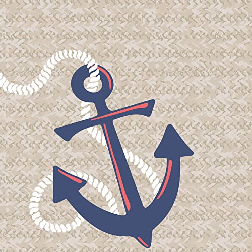 Vera Bradley Women's Straw Wristlet With RFID Protection, Regatta Anchor Navy, One Size