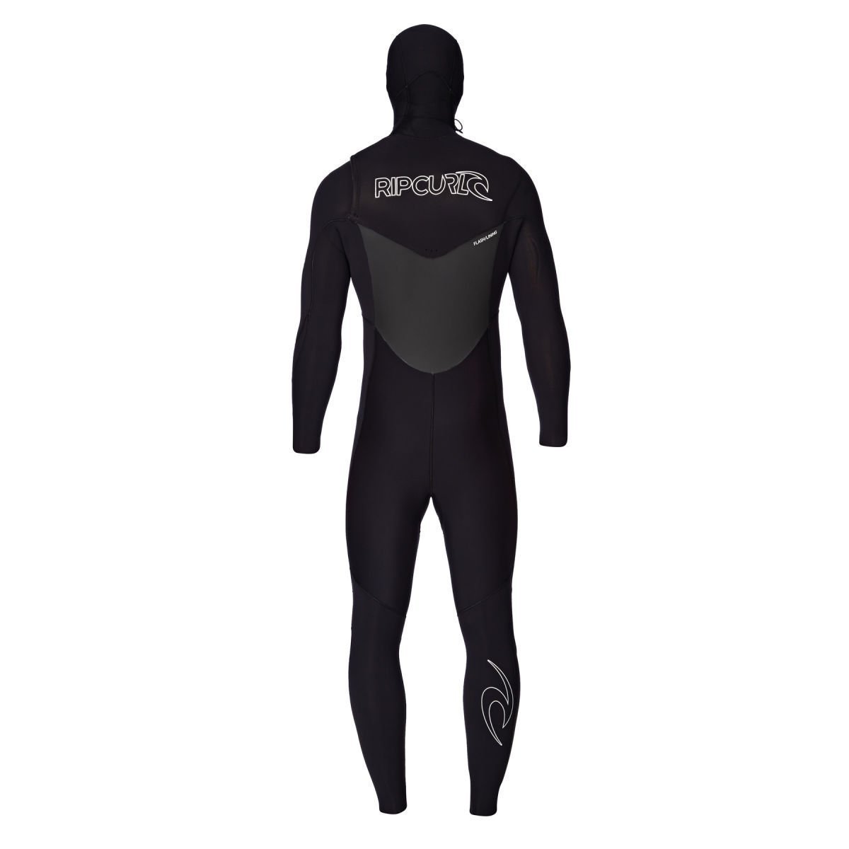 Rip Curl D Patrol 54 Hood Cut Zip Wetsuit, Large/ Small, Black