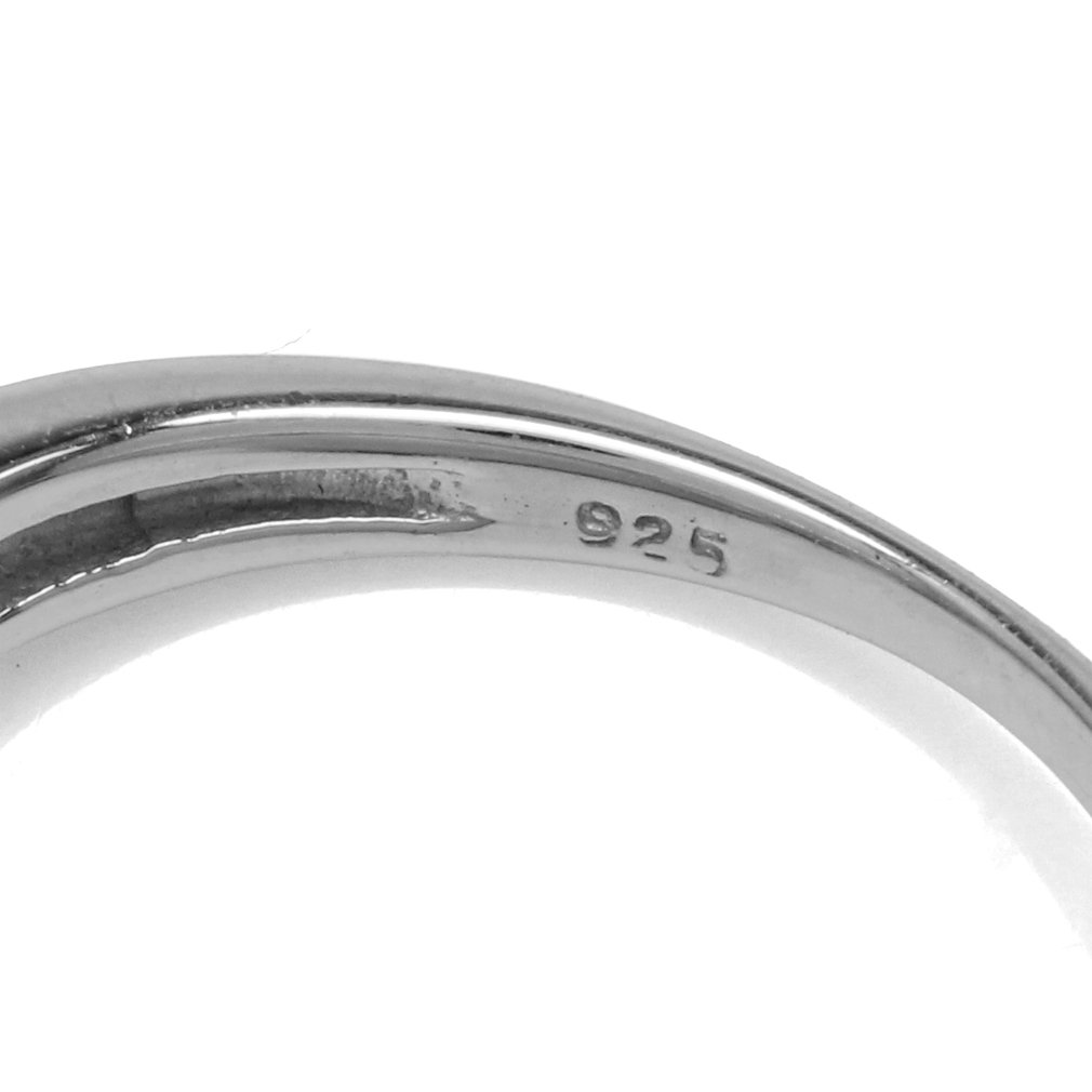 Silvershake 5mm Round Shape Labradorite 925 Sterling Silver Minimalist Modern Wavy Ring Size 10
