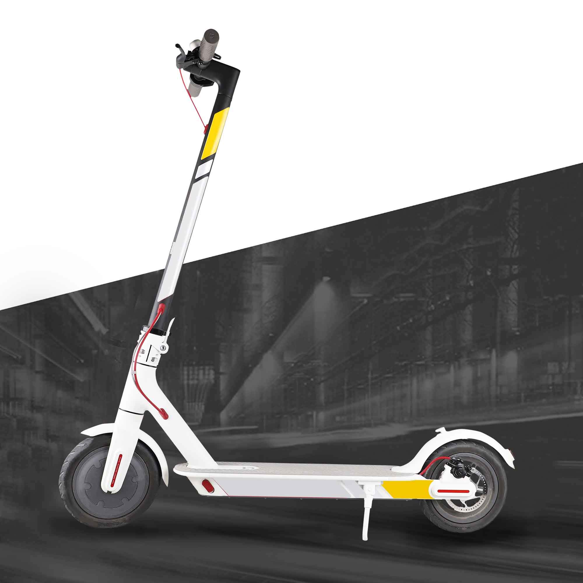 TOMALL Sctooer Reflective Sticker Waterproof Reflective Side Sticker Fluorescent Decal Yellow White for Xiaomi Mijia M365 Electric Scooter