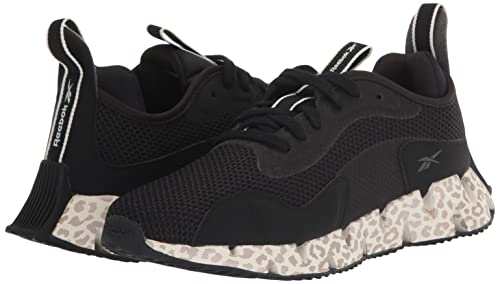 Reebok Women's Zig Dynamica Running Shoe, Black/Rose Gold/Chalk, 5