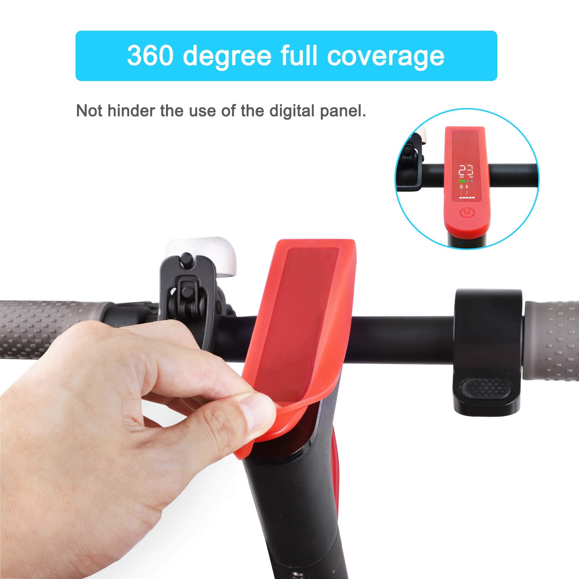 TOMALL Waterproof Silicone Protective Cover Case Central Control Panel Dust Proof Protective Shell Compatible for Xiaomi Mijia M365/M365 Pro Electric Scooter