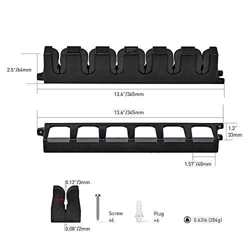 XJJZS Vertical 6-Rod Rack Fishing Pole Holder ABS Plastic Material Fishing Rod Display Rack Fixed Frame Fishing Rod Fishing Accessories Tools