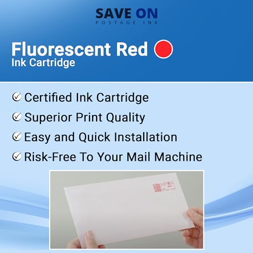 Save On Postage Ink Compatible PB 787-1 Red Postage Machine Ink - Cartridge for Sendpro P/Connect+ Series Mailing System, 787-1 Extra High Yield Red Ink Cartridge - Postage Meter Cartridge