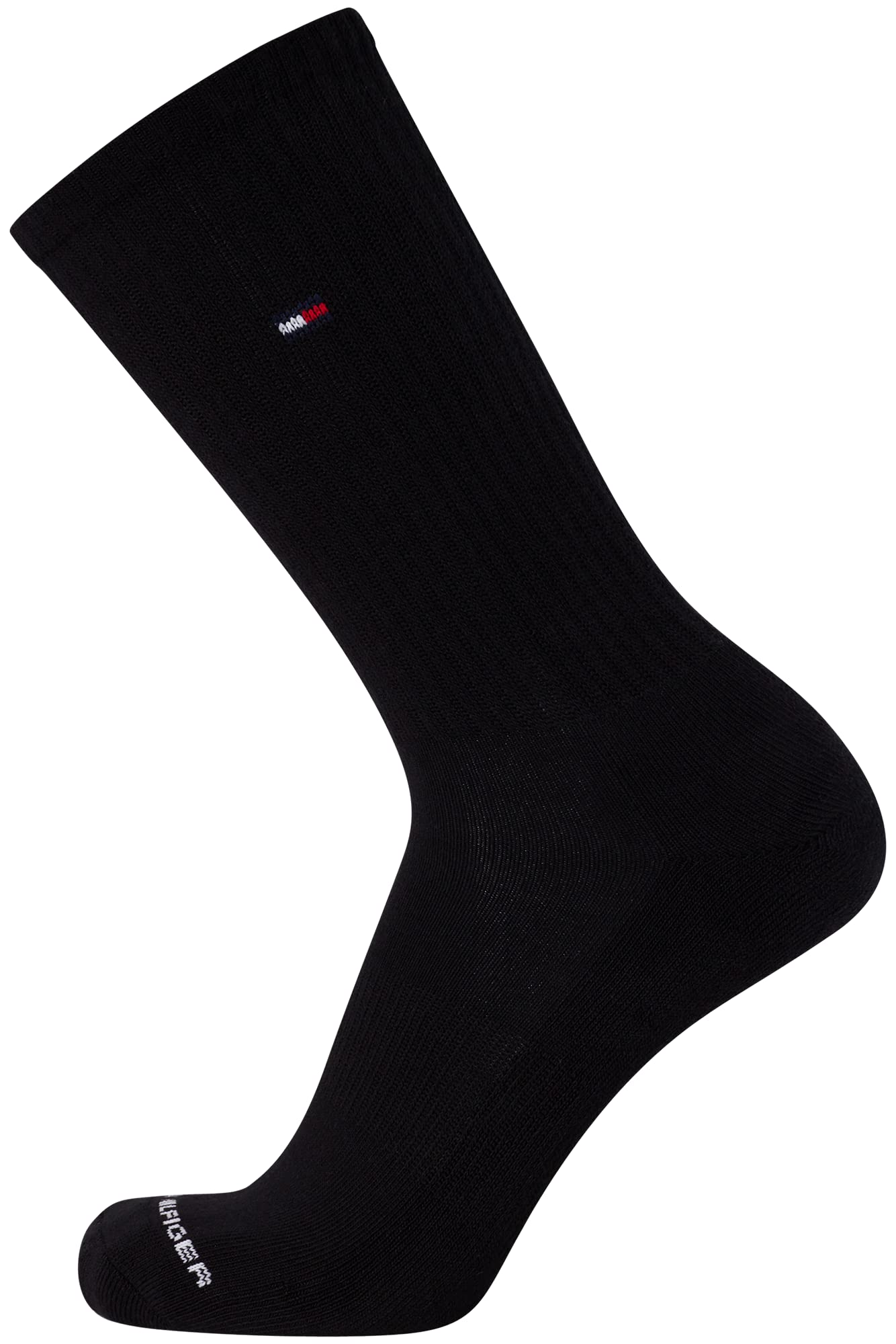 Tommy Hilfiger Men's Athletic Socks - Cushioned Crew Socks (12 Pack), Size 7-12, Pure Black