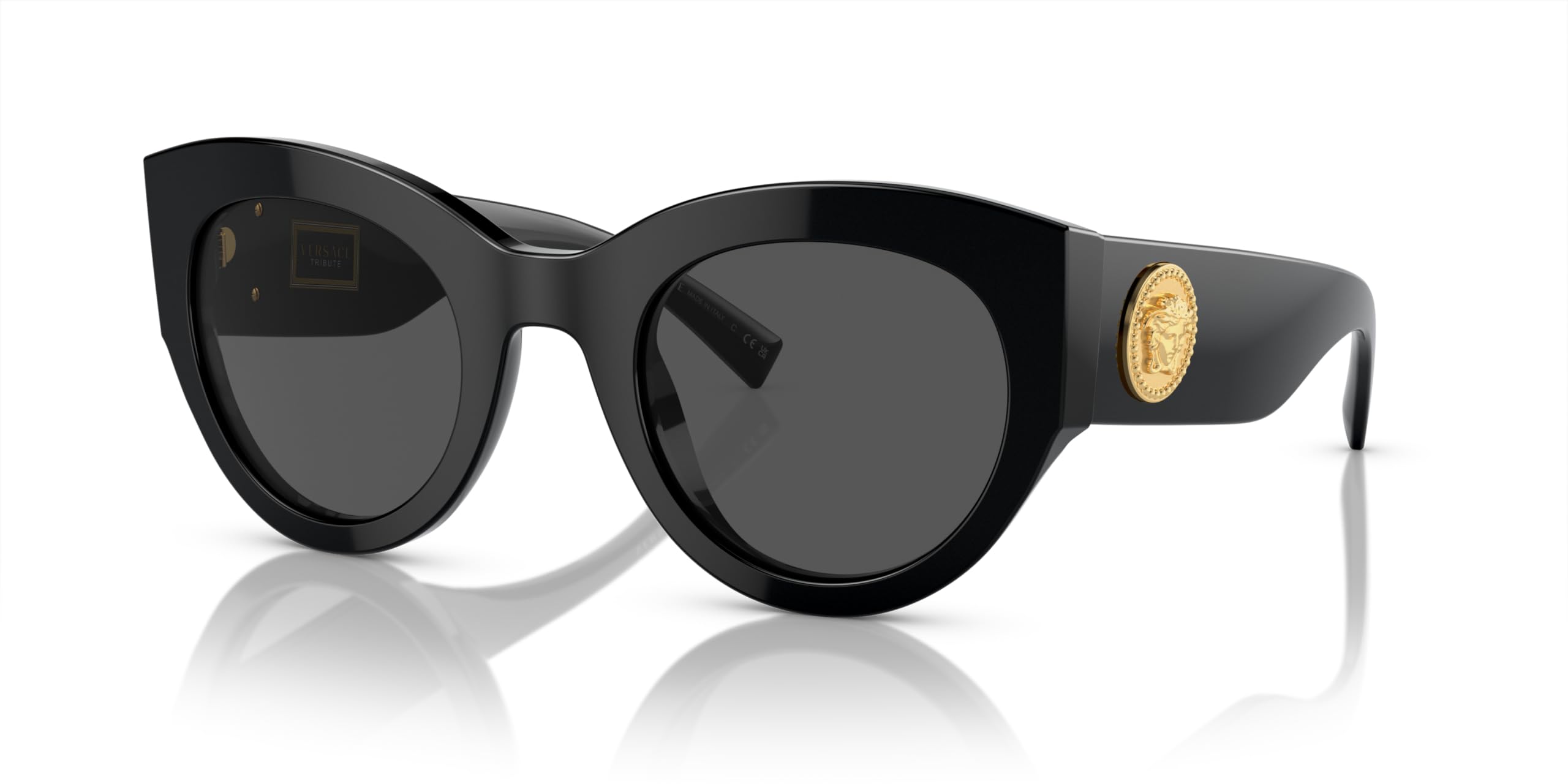 Versace Woman Sunglasses Black Frame, Dark Grey Lenses, 51MM