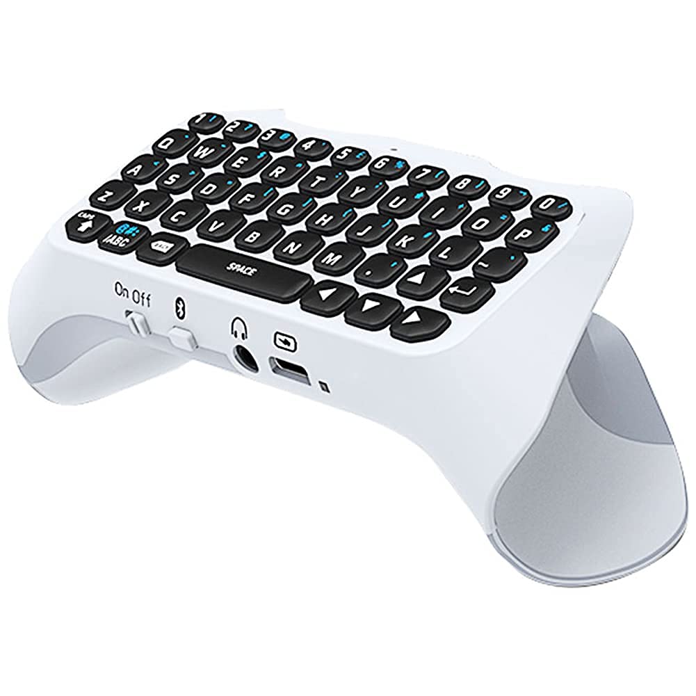 Wireless Keyboard for PS5 Controller, arVin Rechargeable Bluetooth Keypad Gamepad Online Gaming Live Chat Message Chatpad Keyboard with Built-in Speaker & 3.5MM Audio Jack for Playstation 5 Dualsense