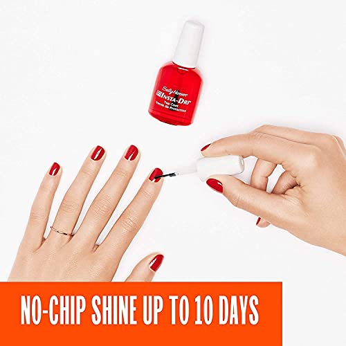 Sally Hansen Insta-Dri®, Clear Top Coat, Quick Dry, Long Lasting, Streak-Free Shine, Clear Nail Polish