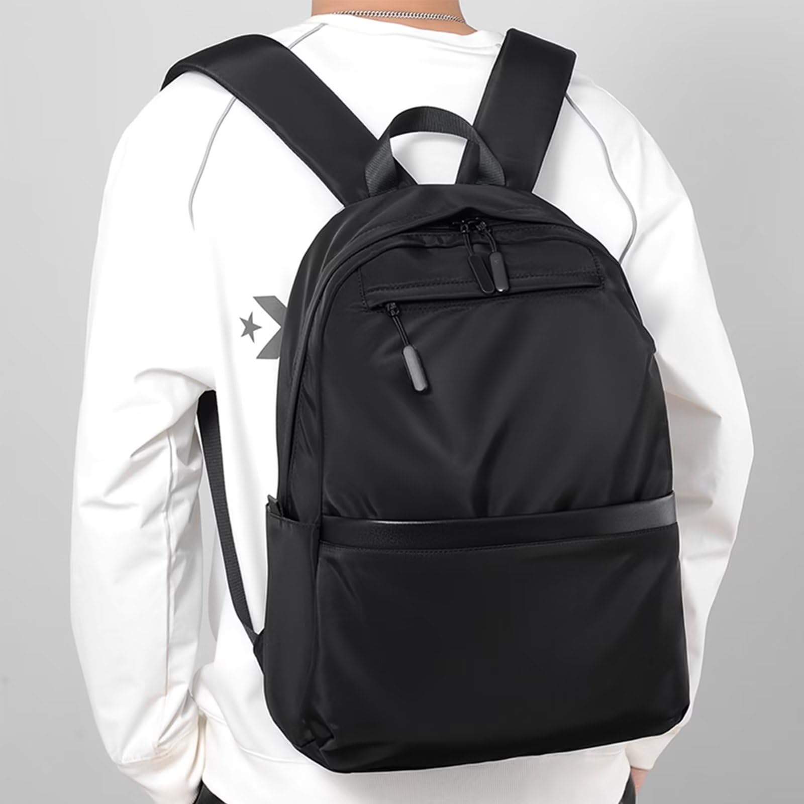 YUAKOU Carry on Backpack For Women Men Waterproof College Gym Backpack Lightweight Small Travel Backpack Rucksack Casual Daypack Laptop Backpacks Hiking,Black