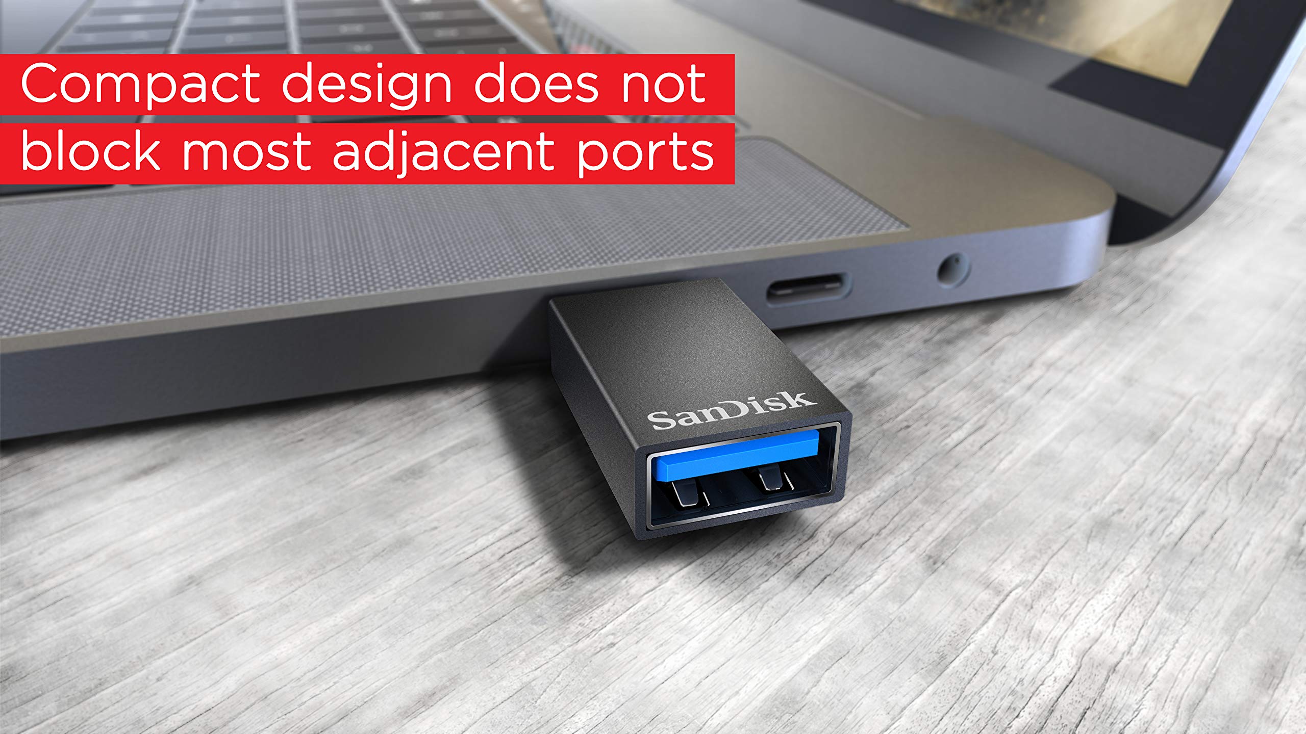 SanDisk 128GB iXpand Flash Drive Go with SanDisk USB-A to USB-C Adapter - SDIX60N-128G-GZFFE
