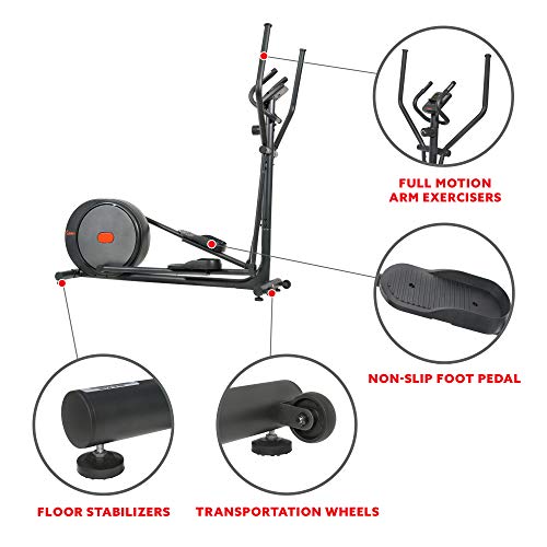 Sunny Health & Fitness Carbon Programmable Magnetic Elliptical (Pro)