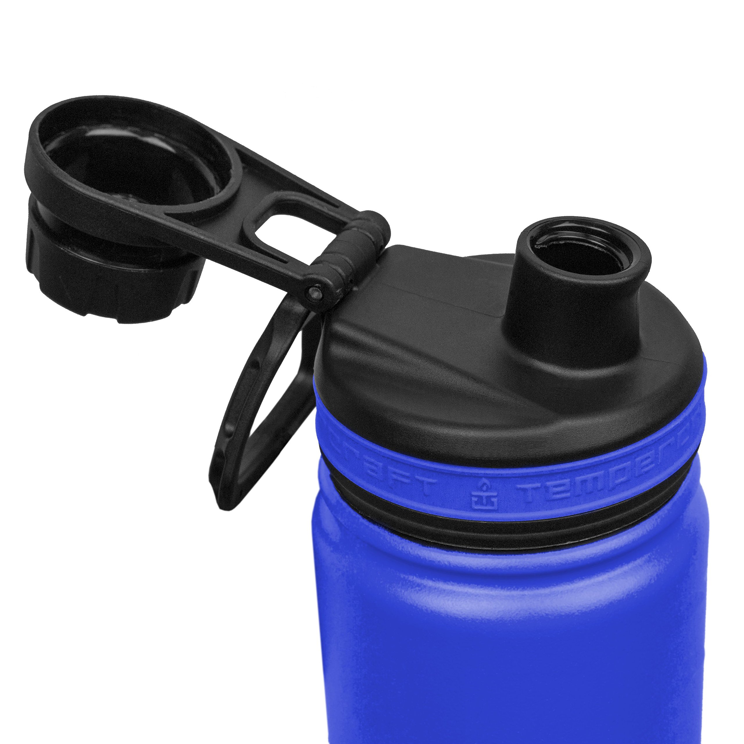 Tempercraft Sport Lid with Spout and Screw Cap for Wide Mouth Bottles