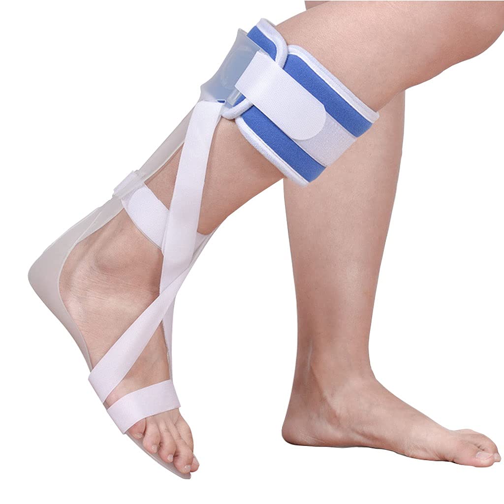 Zyxdk Drop Foot Brace - AFO Splint - Ankle Orthosis Support for Flat Feet, Nerve Injury, Foot Position, Relieve Pressure, Lightweight & Trimmable (Color : Left, Size : Medium)