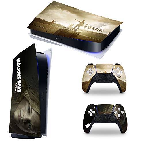 Zombie Attacked PS5 Standard Edition Whole Body Vinyl Skin Sticker Decal Cover for PlayStation 5 System Console and Controllers