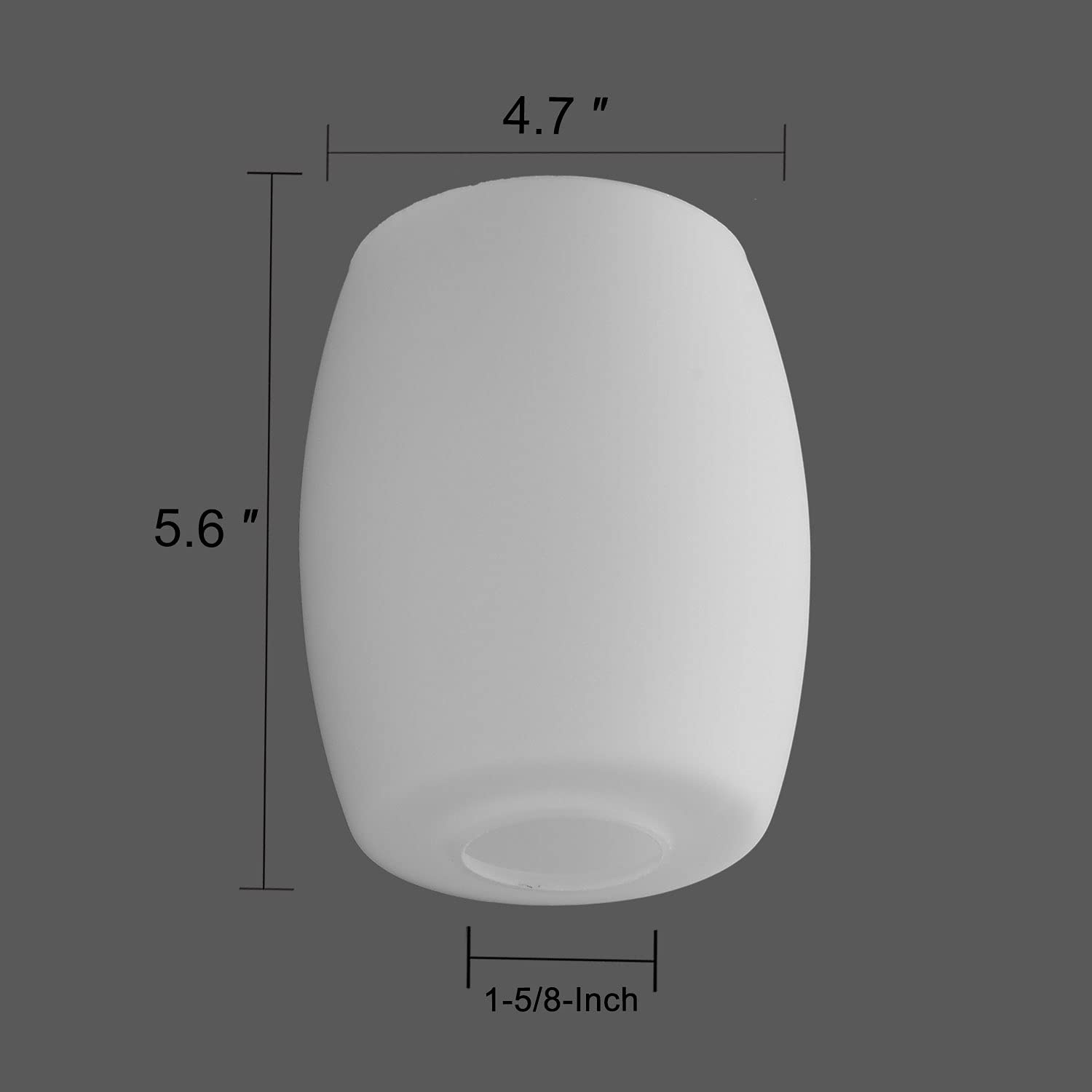Voguad 2 Pack Pendant Glass Light Shade Replacement, White Glass Globe for Chandelier, 1 5/8 inch Fitter Glass Lamp Shade