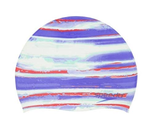 Speedo Mens Speedo Adult Waves Comfort Silicone Swim Cap 7751048_410 - Multi