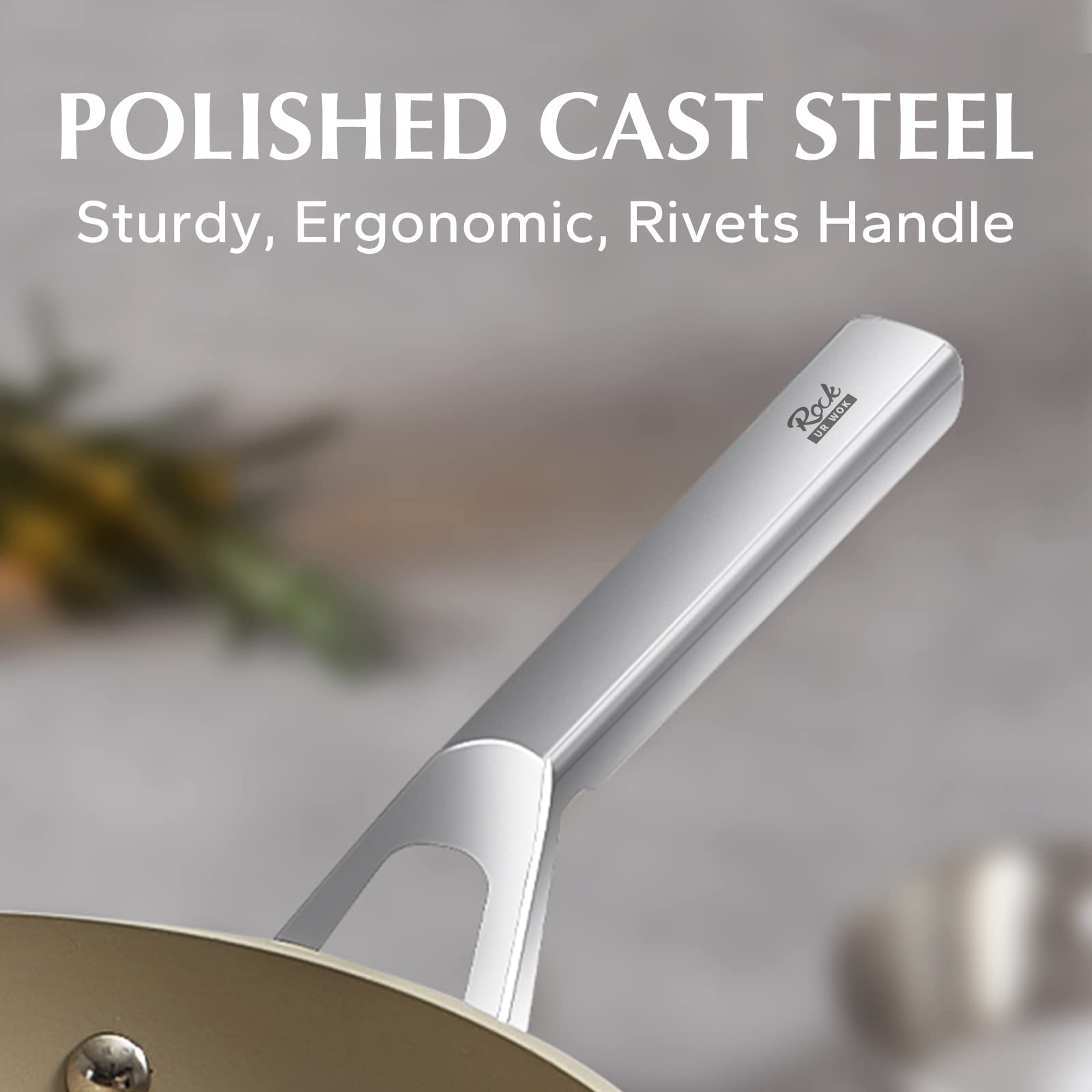 Rockurwok 6 Pcs Ceramic Nonstick Cookware Set, Durable Pots and Pans Set, Inducton, Dishwasher & Ovens Safe, Free of PFAS & PTFE, White