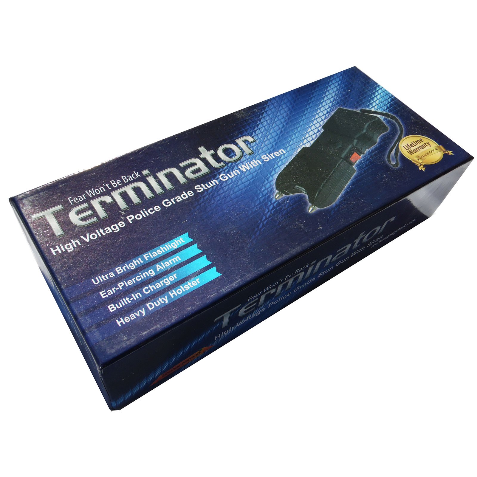 Terminator SGTA - 980,000,000 Stun Gun - Super Powerful Bright Durable Flashlight Rechargeable Stun Gun with Siren