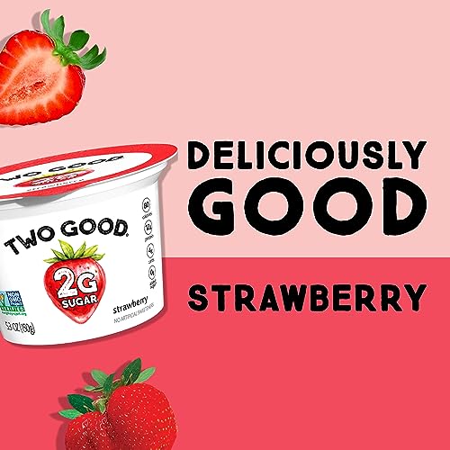 Too Good & Co. Strawberry Flavored Greek Yogurt Cultured Product, 5.3 OZ Cups