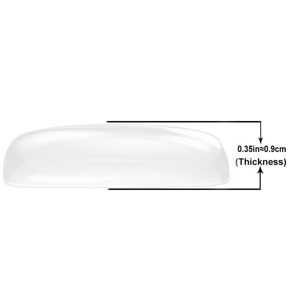 Xfenvs Door Knob Wall Shield, 6PCS Transparent Square Guard Door Stopper Wall Protector Silencer, Self Adhesive Door Handle Bumper (1.57" Small Square 6 PCS, Clear)
