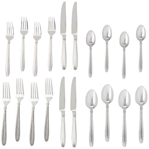 Wallace Reins 18/10 Stainless Steel Flatware Set, 20-Piece, Service for 4