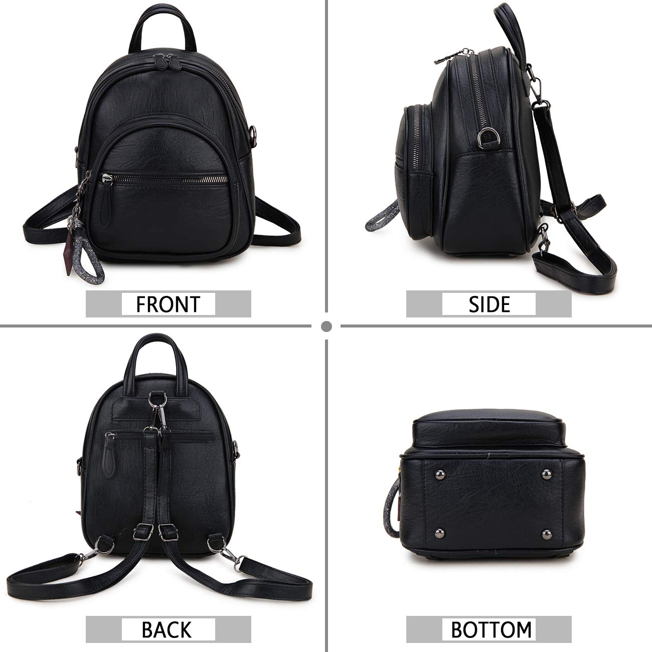VX VONXURY Mini Backpack Purse,Small Convertible Backpack for Women Ladies with Detachable Straps
