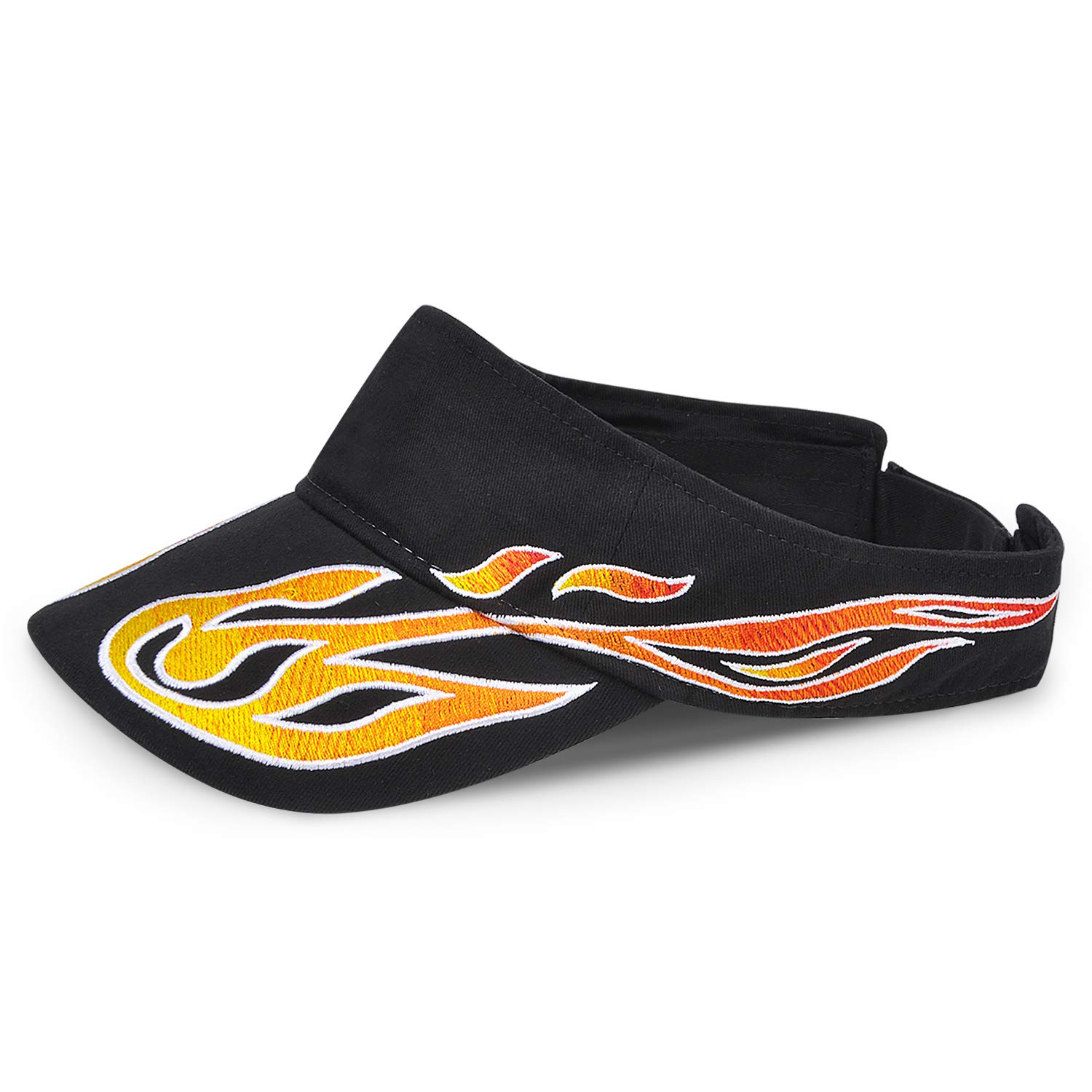 Tirrinia Flame Racing Cap Adjustable Low Profile Cotton Structured Sun Flare Baseball Caps