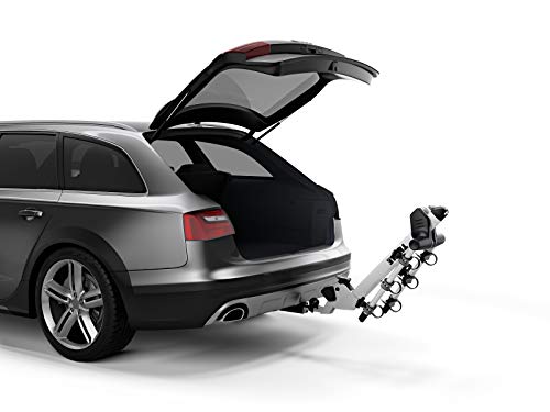Thule Helium Pro Hanging Bike Rack - Carries 3 Bikes - Lightweight Hitch Bike Rack - Fits 2" and 1.25" receivers - Quick Tool-Free Installation - Tilts for Trunk Access - 112lb Load Capacity