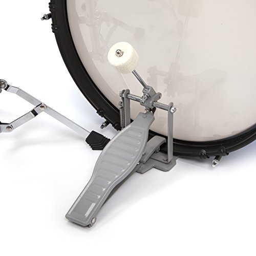 RockJam 3-Piece Junior Drum Set with Crash Cymbal, Drumsticks, Adjustable Throne and Accessories, Black, inch (RJ103-BK)