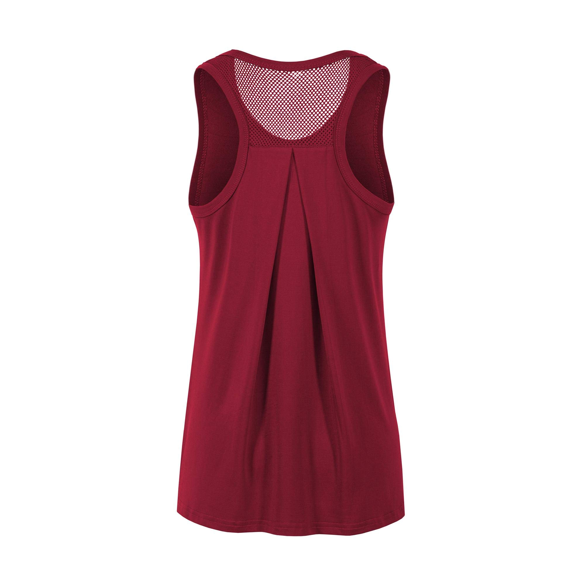 Womens Basic Tank Tops Workout Sport T Shirts Sleeveless Racerback Yoga Tops Gym Running Tunics