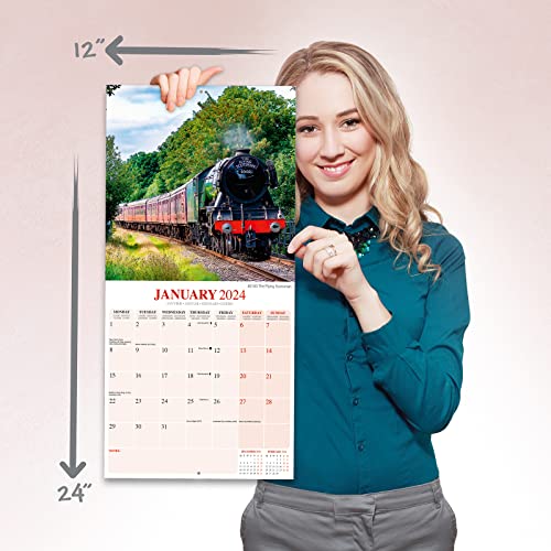 Steam Train Calendar - Calendars 2023 - 2024 Wall Calendars - Steam Trains 16 Month Wall Calendar by Avonside