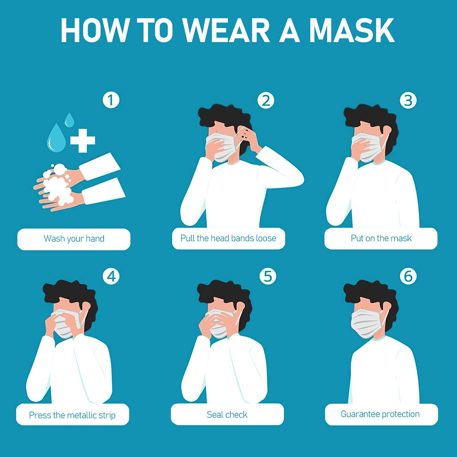 TomrickCare Kids Disposable Face Masks Boys White 50 PCS,Individually Wrapped
