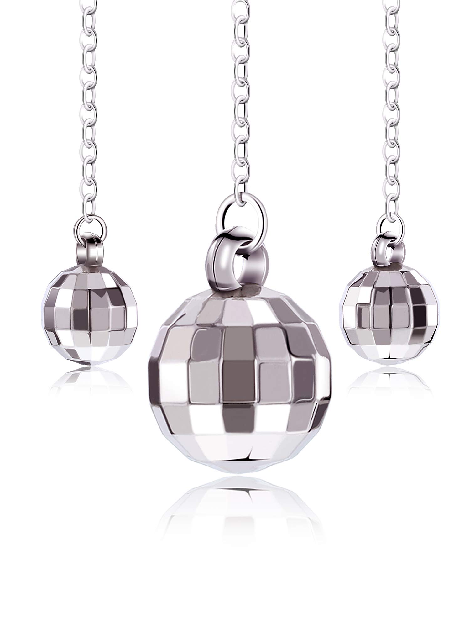 Tatuo 4 Pairs Disco Ball Earrings 60's Earrings Silver 70's Disco Ball Earrings for Women Disco Outfit Accessories