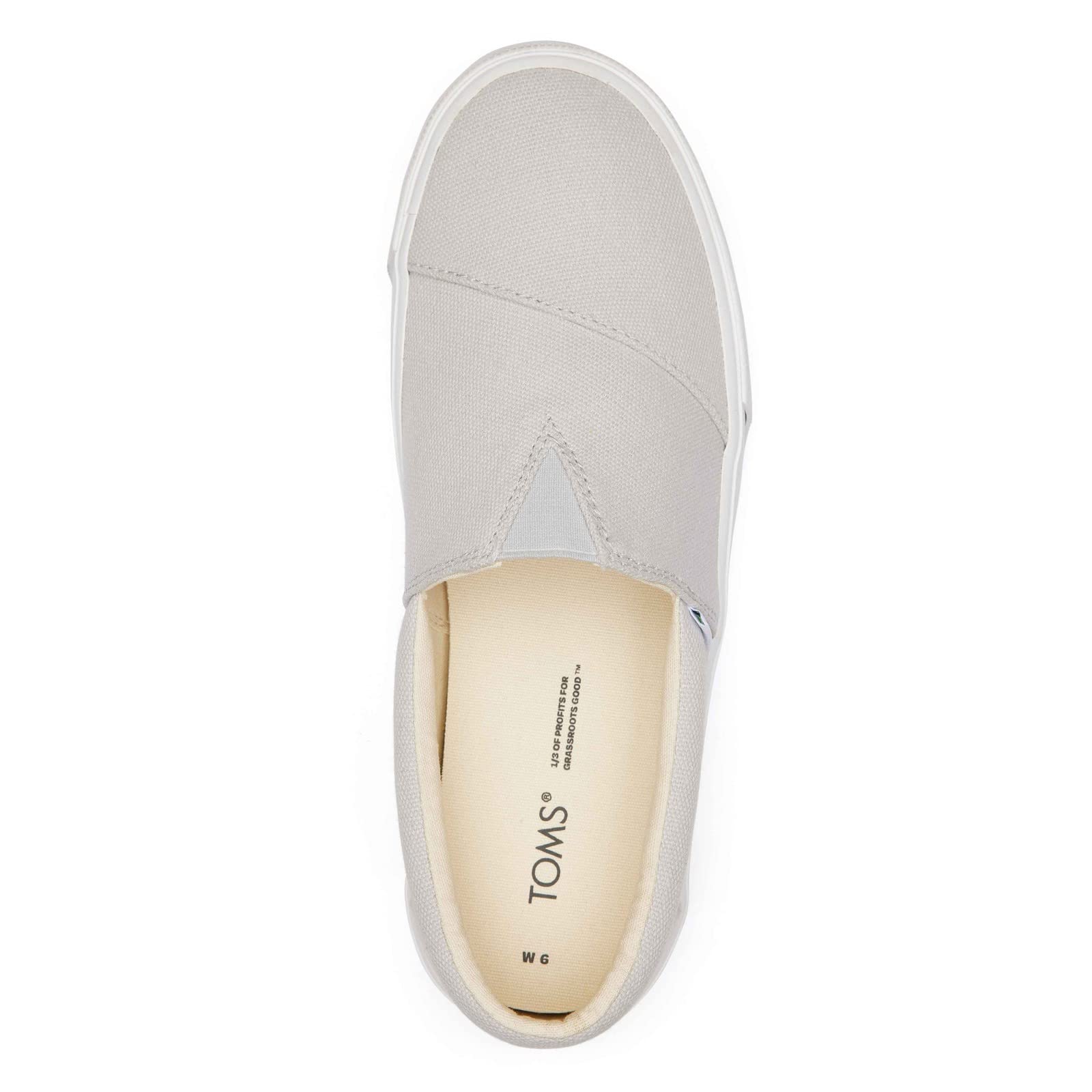 TOMS Women's Fenix Platform Slip-On Sneaker, LUN Gry Wash CVS, 7.5