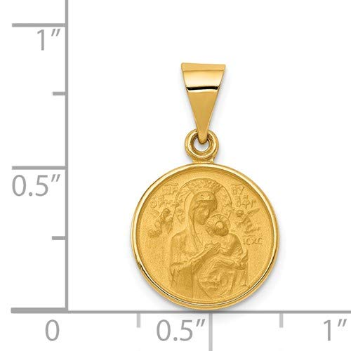 Roy Rose Jewelry 18K Yellow Gold Our Lady of Perpetual Help Medal Pendant