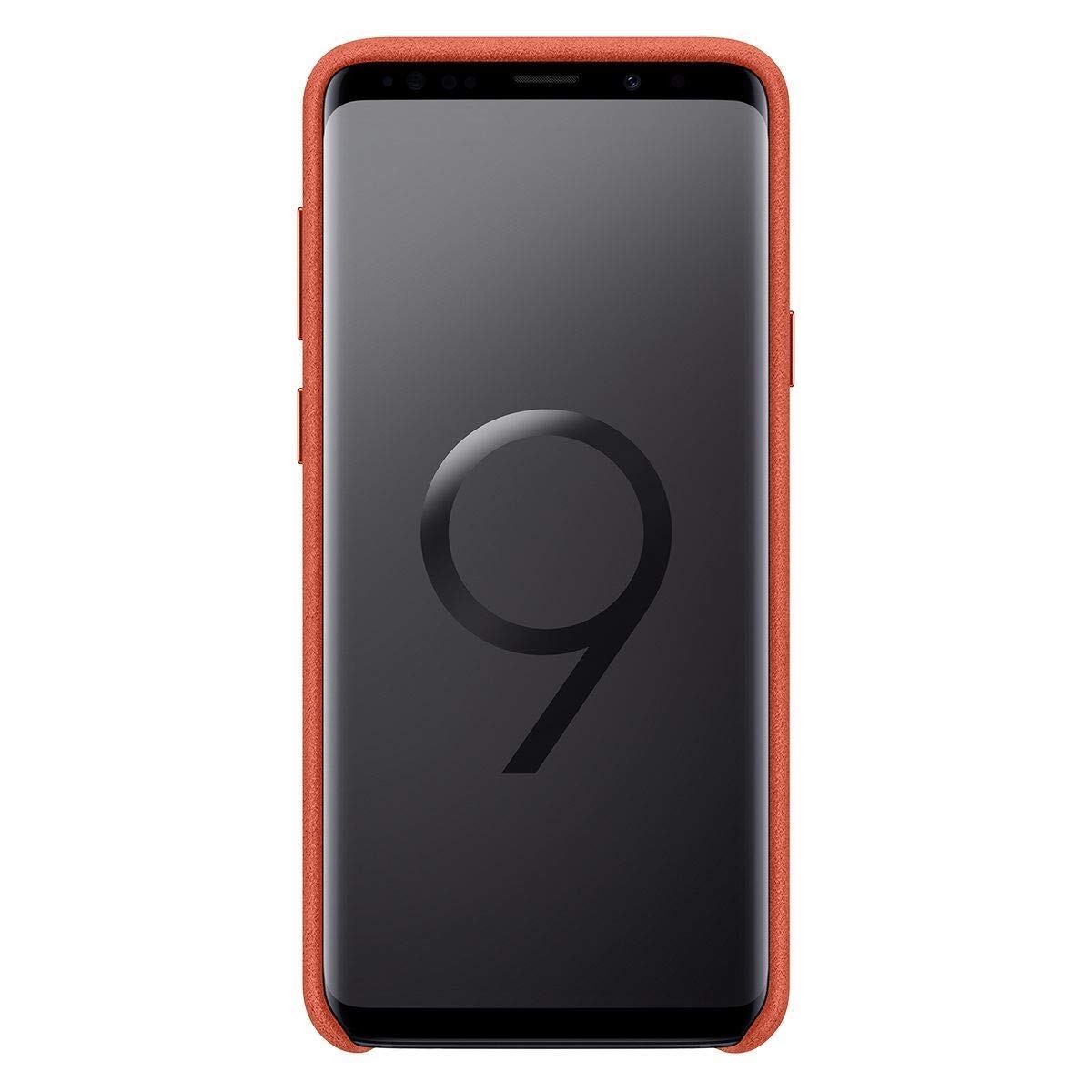 SAMSUNG Alcantara Fabric Qi Charging Compatible Case Cover for Galaxy S9 - Red,EF-XG965AREGWW