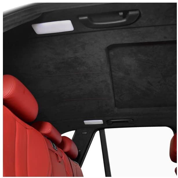 Suede Headliner Fabric with Foam Backing Material Automotive Micro-Suede Headliner Roof Fabric for Car RV Boat Home Interior Replacement Repair 60" Wide - Black, 36" L×60" W 1