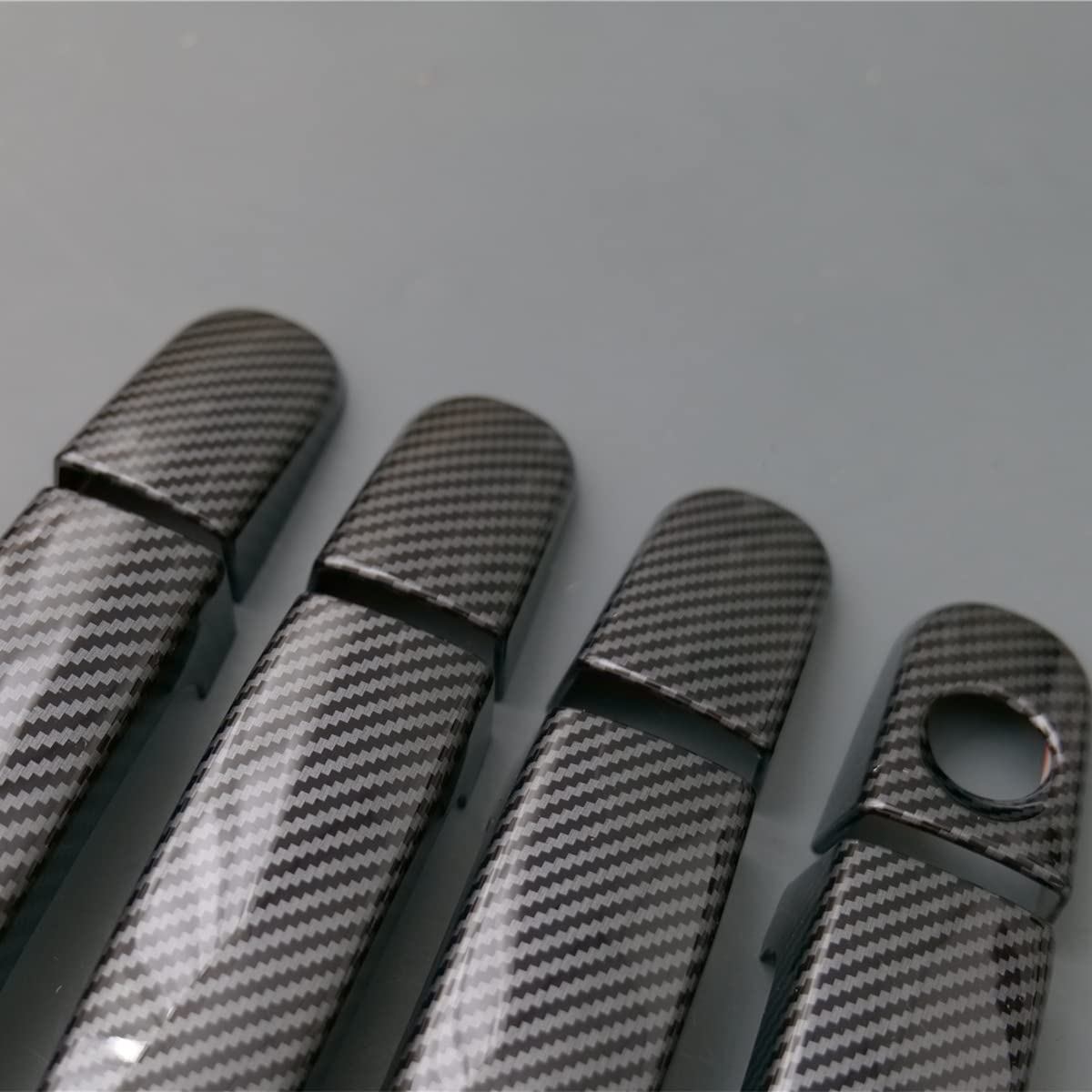 Sport Style Carbon Fiber Print Door Handle Cover Trim for Ford Focus MK3 2012-2018 Escape 2013-2018 (No Keyless Holes)