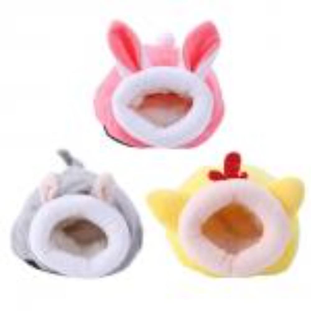 Pet Cage for Hamster Accessories Pet Bed Mouse Cotton House Small Animal Winter Warm for Rodent/Guinea Pig/Rat/Hedgehog(Pink)