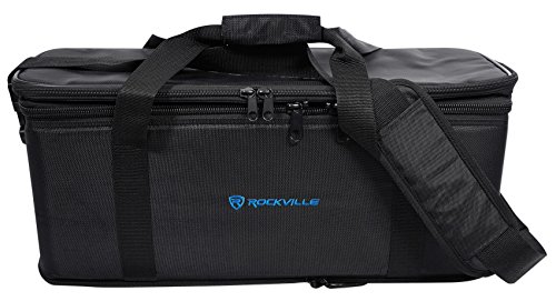 Rockville 3U Rack Bag Double-Sided Case with 12" Depth + Shoulder Strap (RRB30),Black