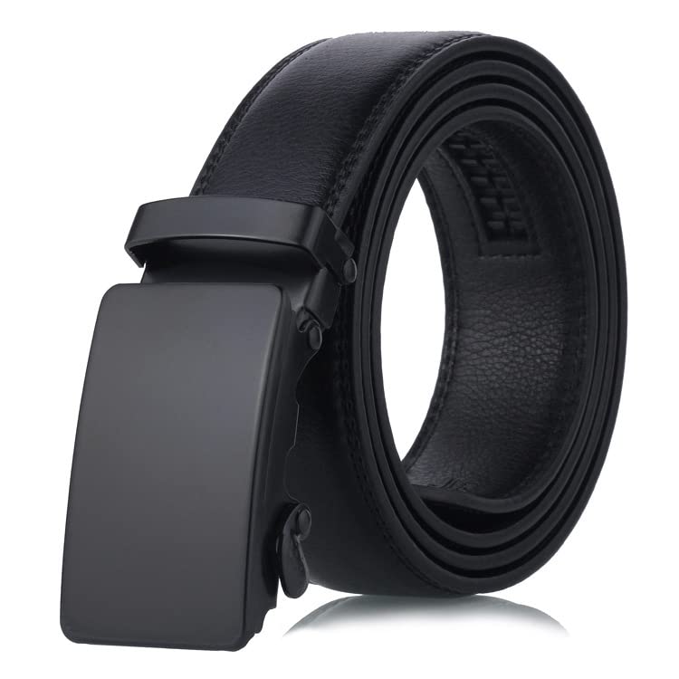 Veltec Leather Adjustable Dress Ratchet Belt for Men, Trim to Fit, Gift Box - Style 2