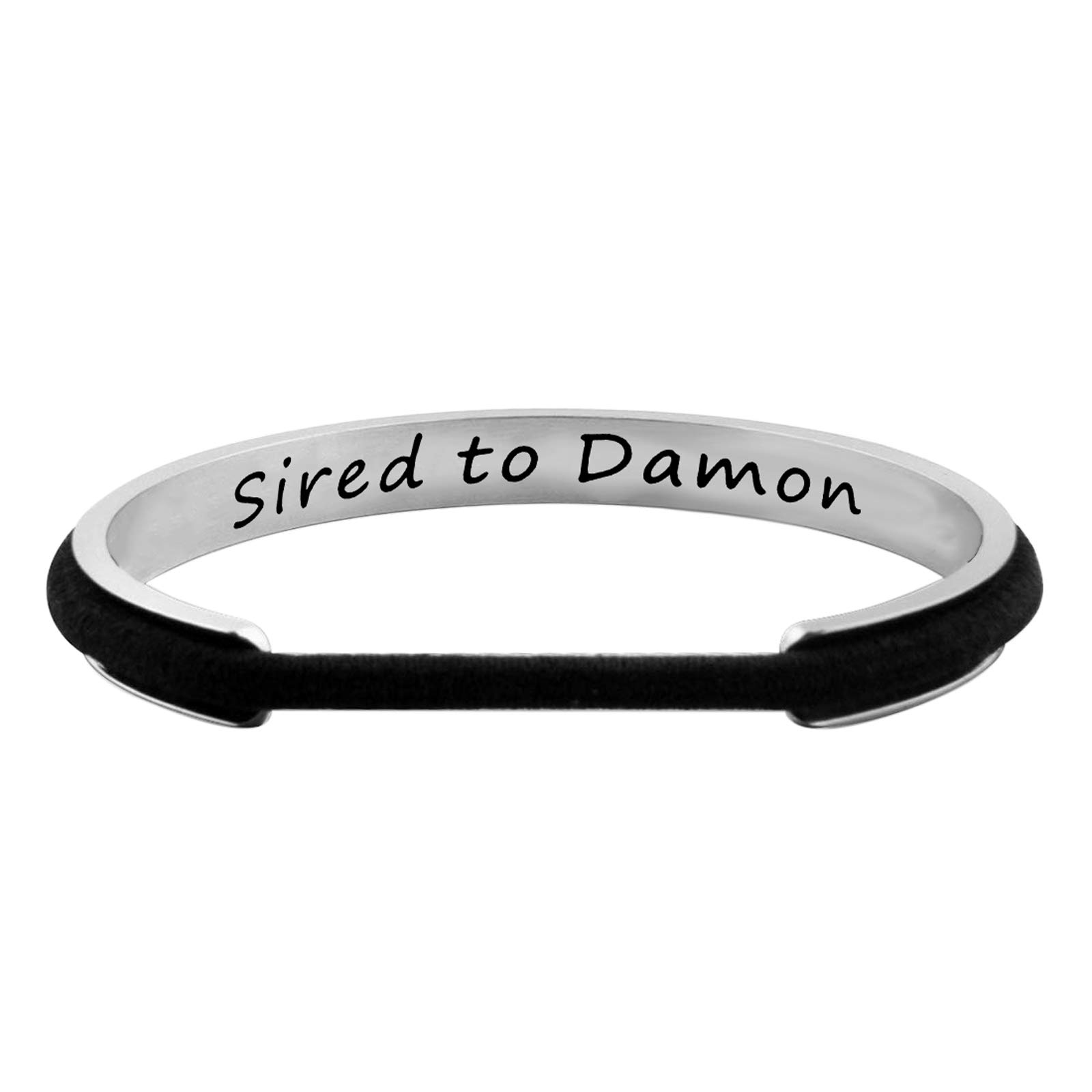 Zuo Bao Vampire Fans Gift Hair Tie Bracelet Sired To Dam*n Elastic Band Bangle for Vampire Lovers (HTB-Sired To Dam*n)